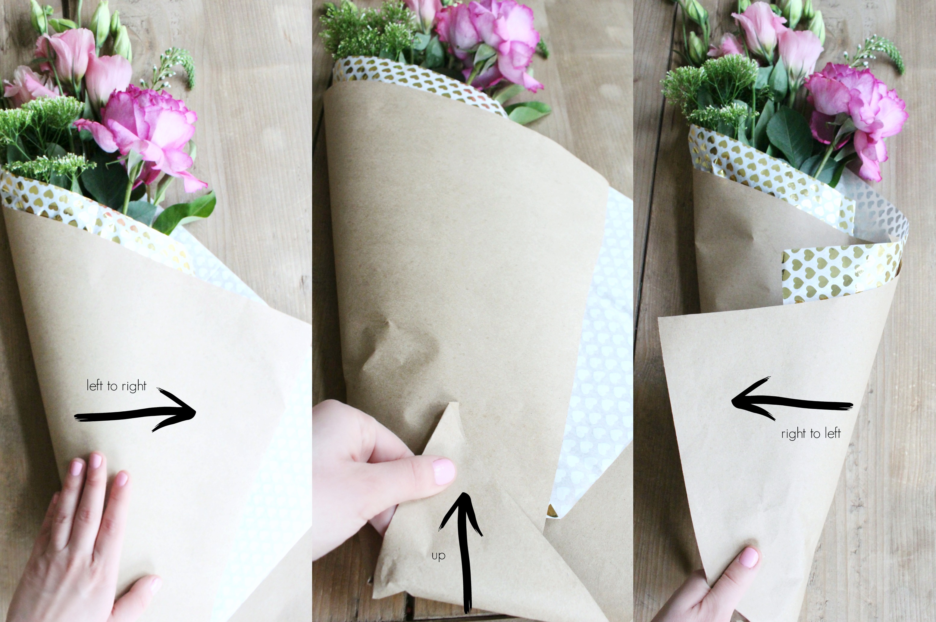 Diy Paper Wrapped Bouquet Zoë With Love